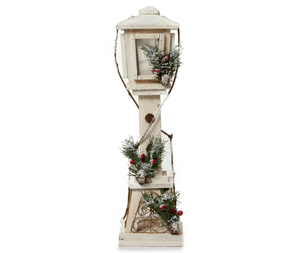 Winter Wonder Lane LED Wooden Lamp Post Tabletop Decor | Big Lots