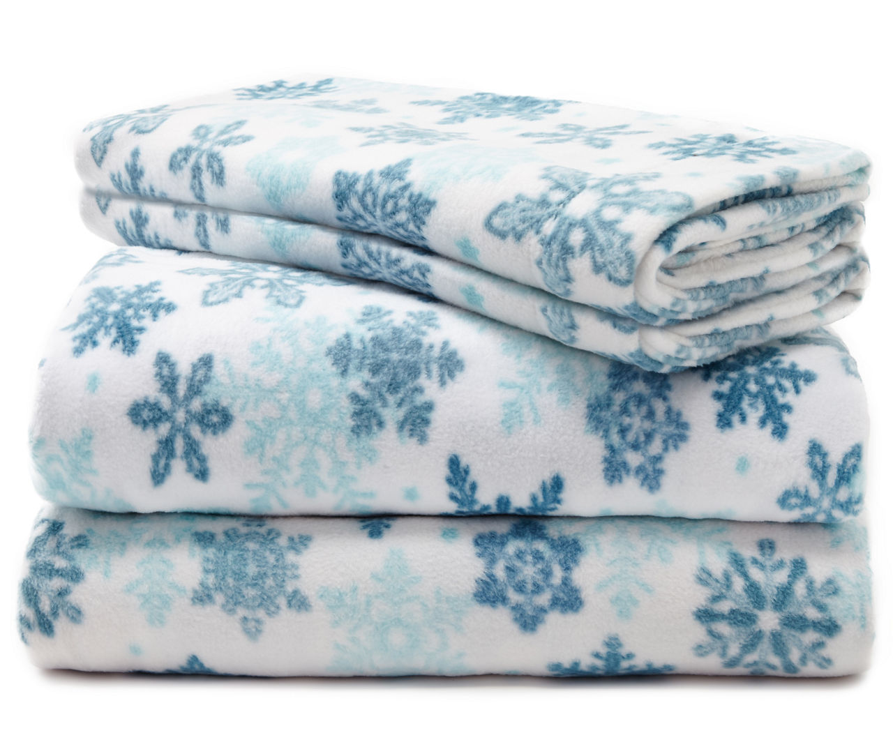 Arctic Trail Trading Co. Snowflake Fleece Queen 4-Piece Sheet Set | Big ...