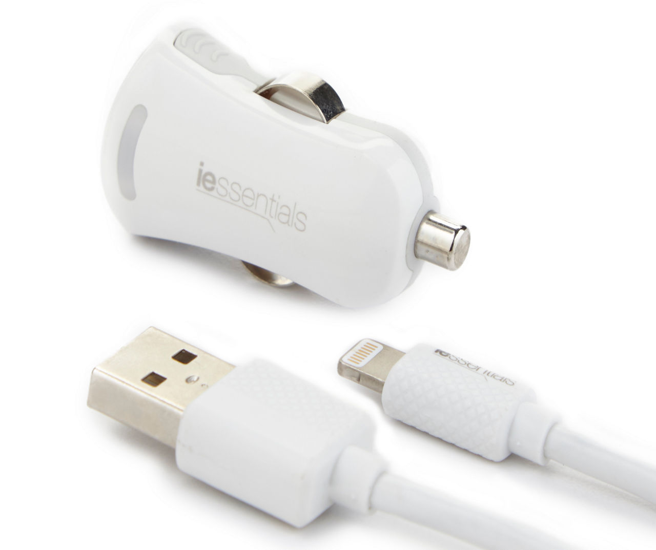 iessentials White Car Charger with Lightning Cable | Big Lots