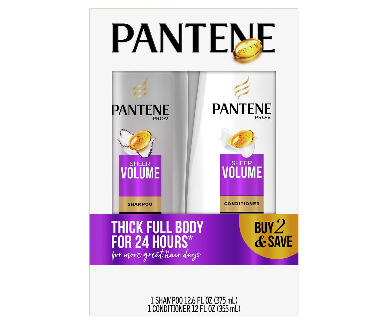 Pantene PAN DUAL PK SHEER VOL | Big Lots