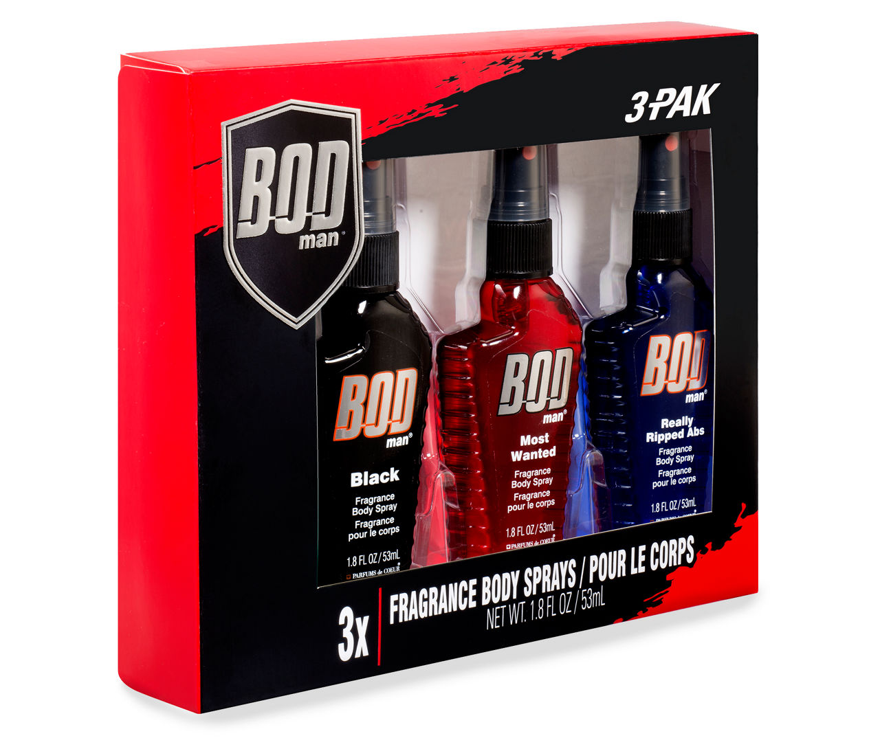 BOD Man Most Wanted 3-Piece Body Spray Gift Set | Big Lots