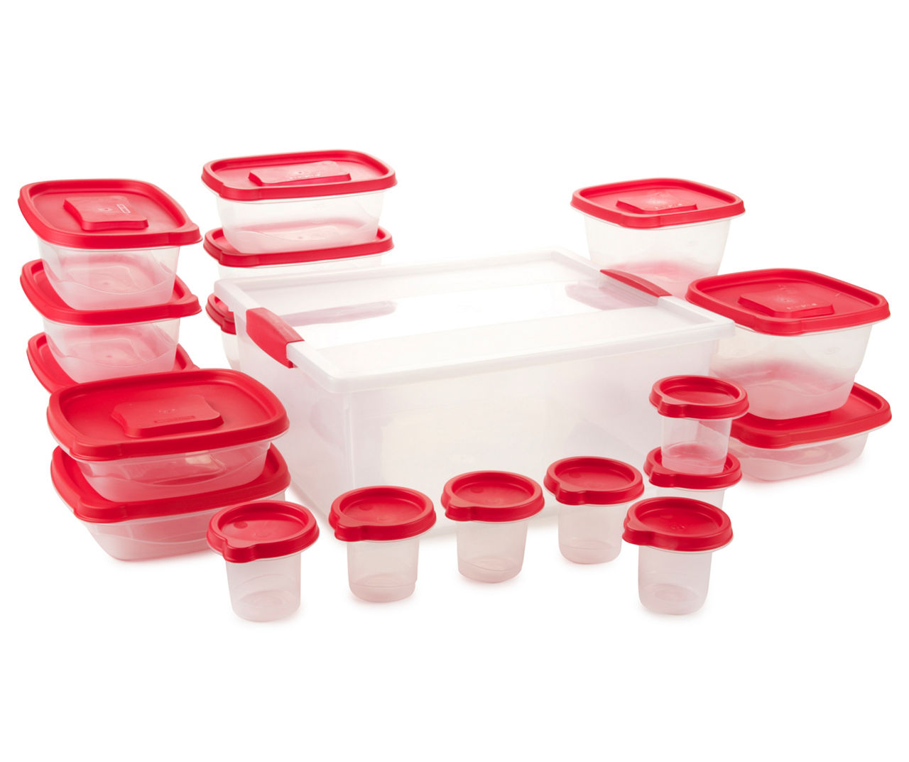 Red Plastic Food Storage Set, 40-Piece | Big Lots