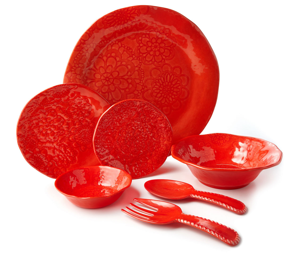 Red Floral Melamine Collection | Big Lots