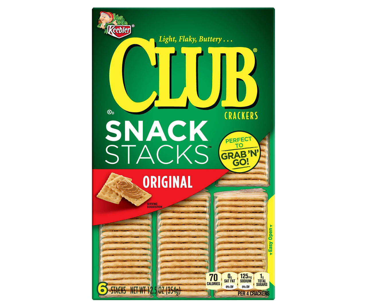 Club Keebler Club Crackers, Snack Stacks, Original, Grab 'N' Go, 2.08 ...