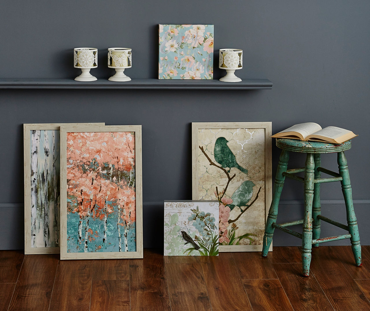 Pink Floral Box Plaque with Resin Butterfly | Big Lots