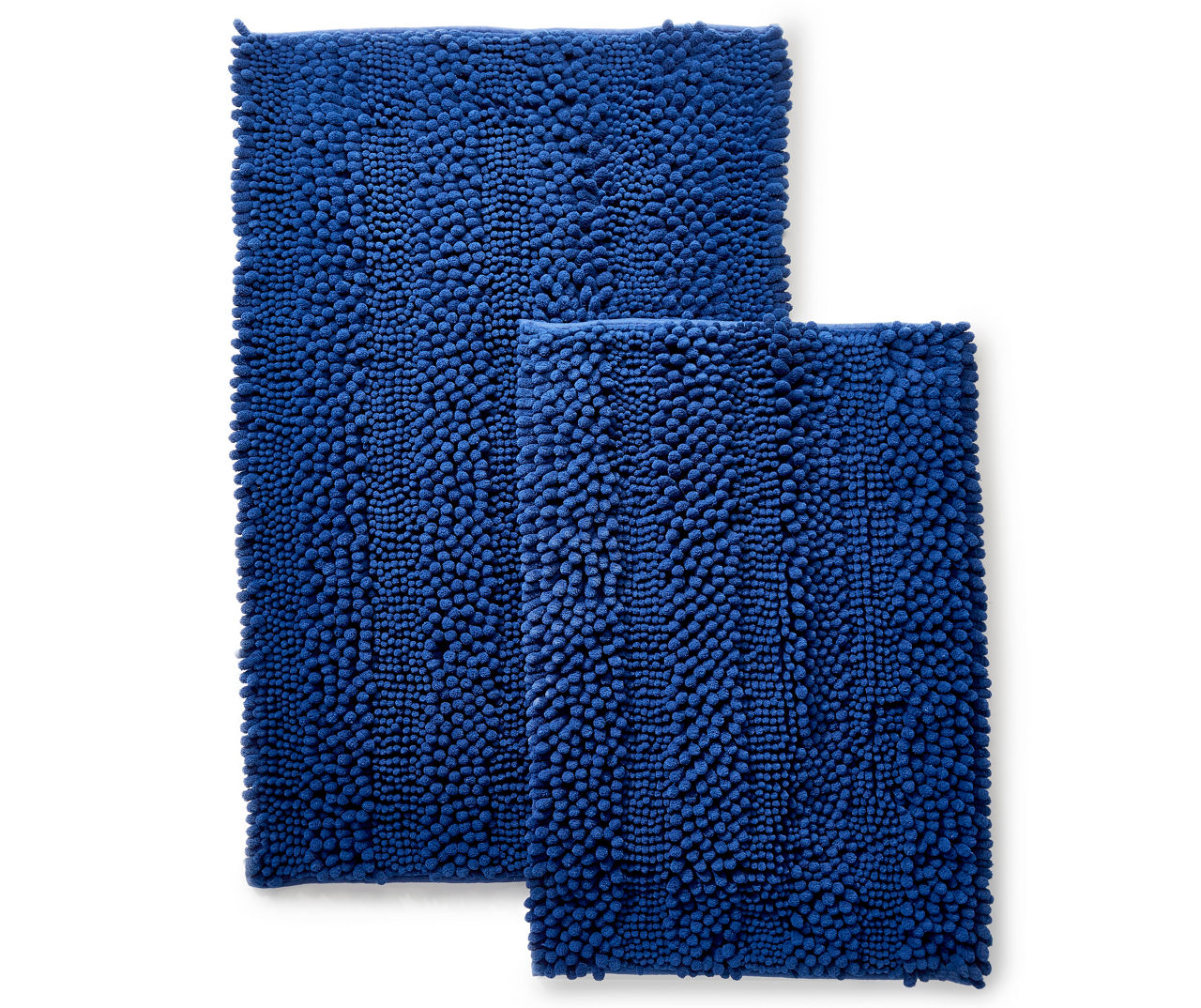 Just Home Navy Blue Chenille Bath Rugs, 2-Piece Set | Big Lots