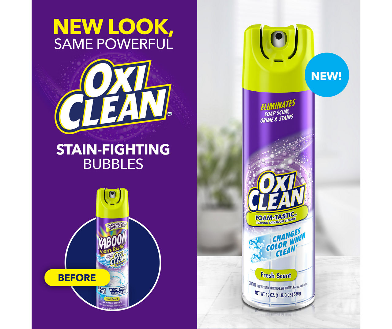 Oxi Clean OxiClean Foam-Tastic Fresh Scent Bathroom Cleaner 19 oz ...