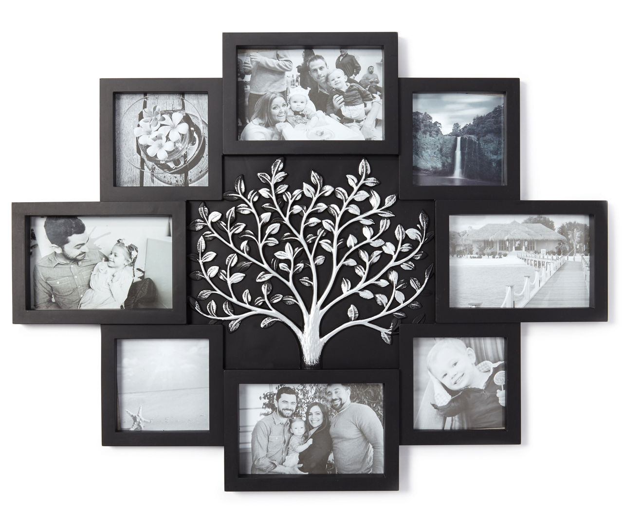 Family Tree Black 8-Opening Collage Wall Picture Frame | Big Lots