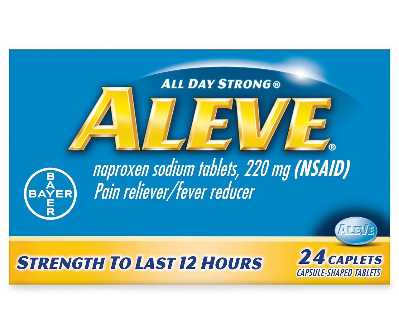 Aleve Pain Reliever & Fever Reducer Caplets, 24-Count | Big Lots