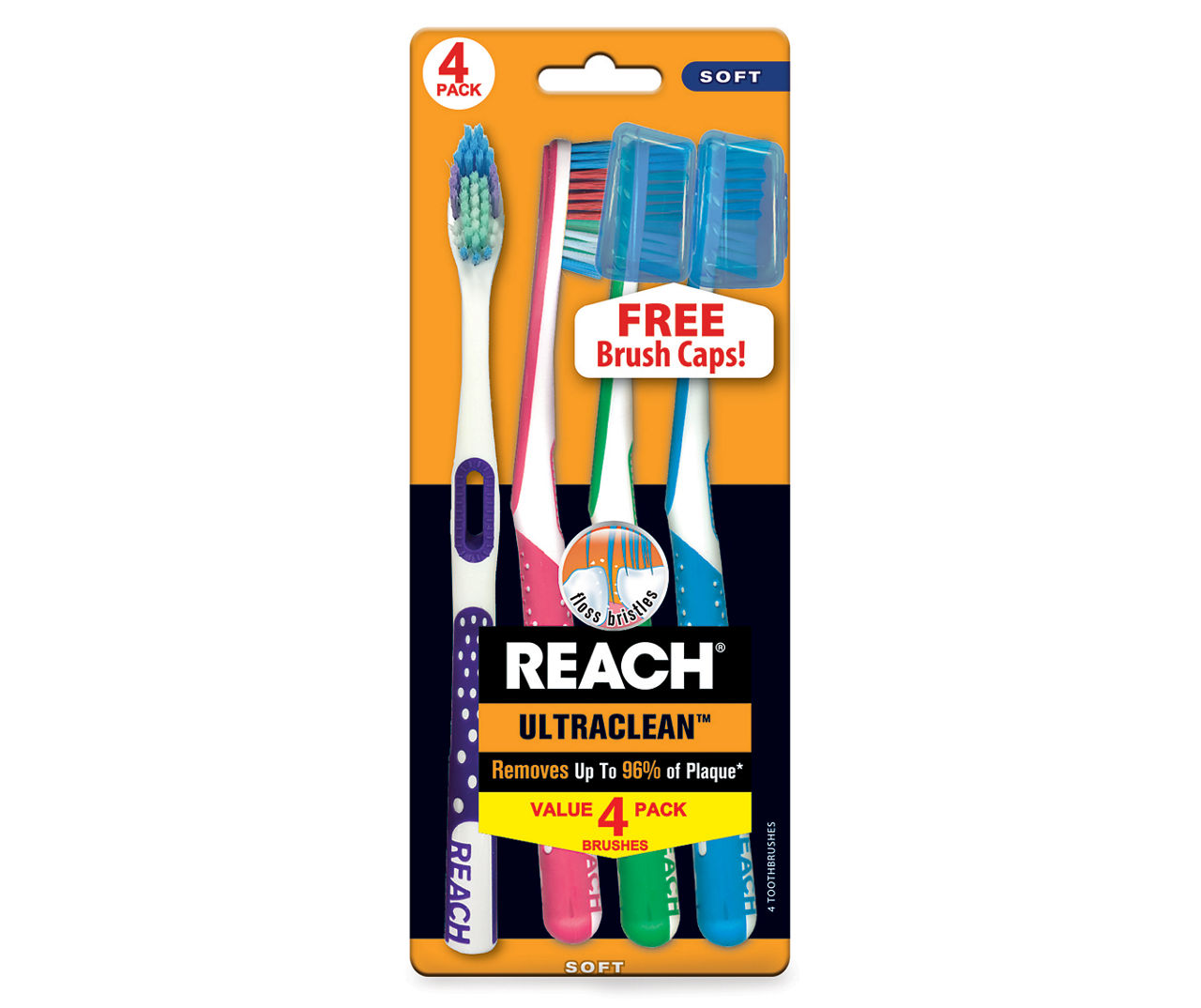 Reach Ultraclean Soft Toothbrush, 4-Pack | Big Lots