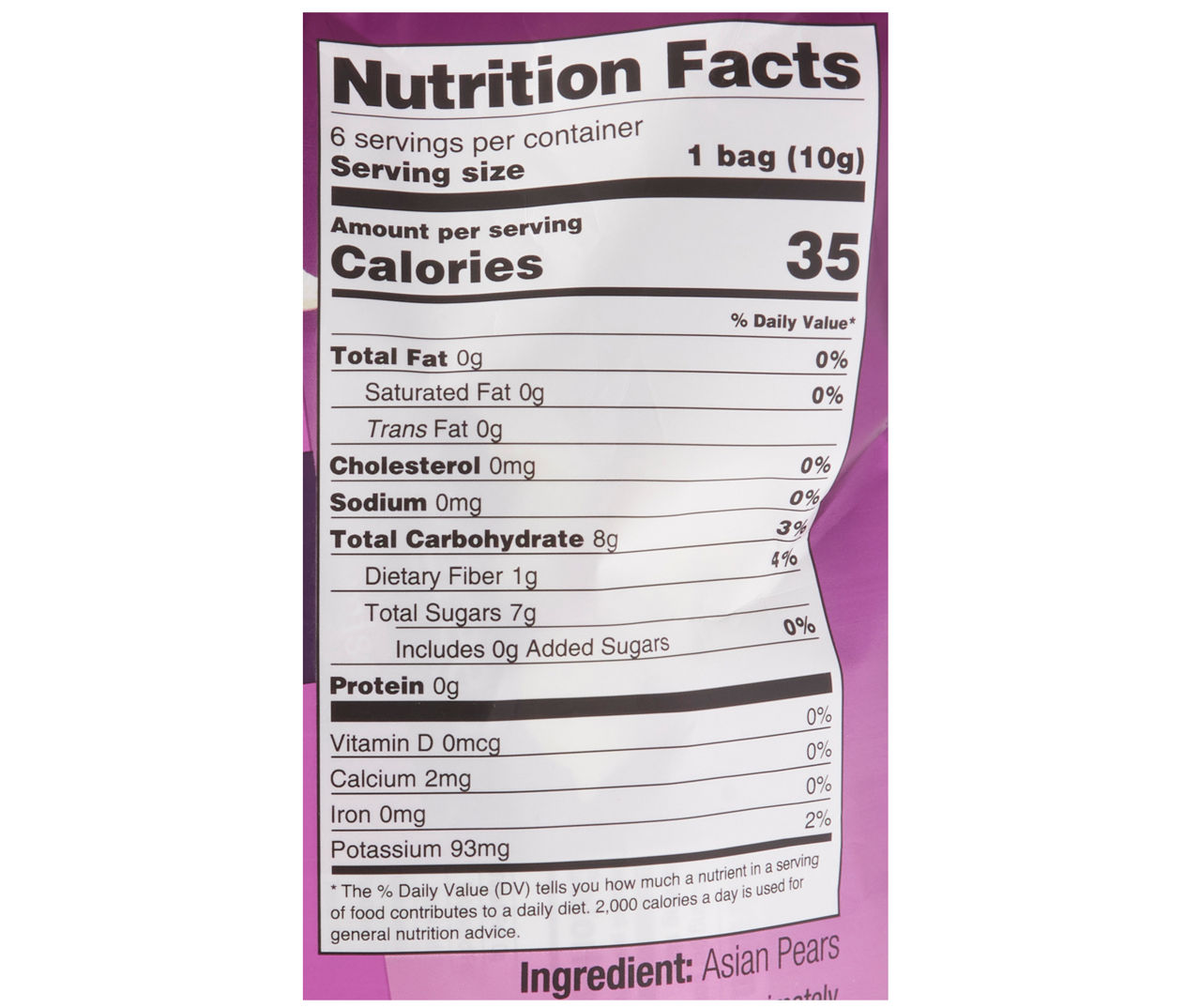 Crispy Fruit All Pears Snack Bags, 6-Pack | Big Lots