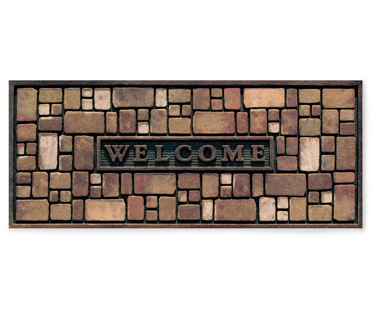 Masterpiece "Welcome" Pebbles Outdoor Doormat, (20" x 47") | Big Lots