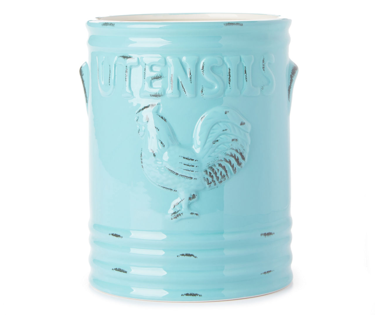 Home Essentials 7" Teal Rooster Utensil Crock | Big Lots