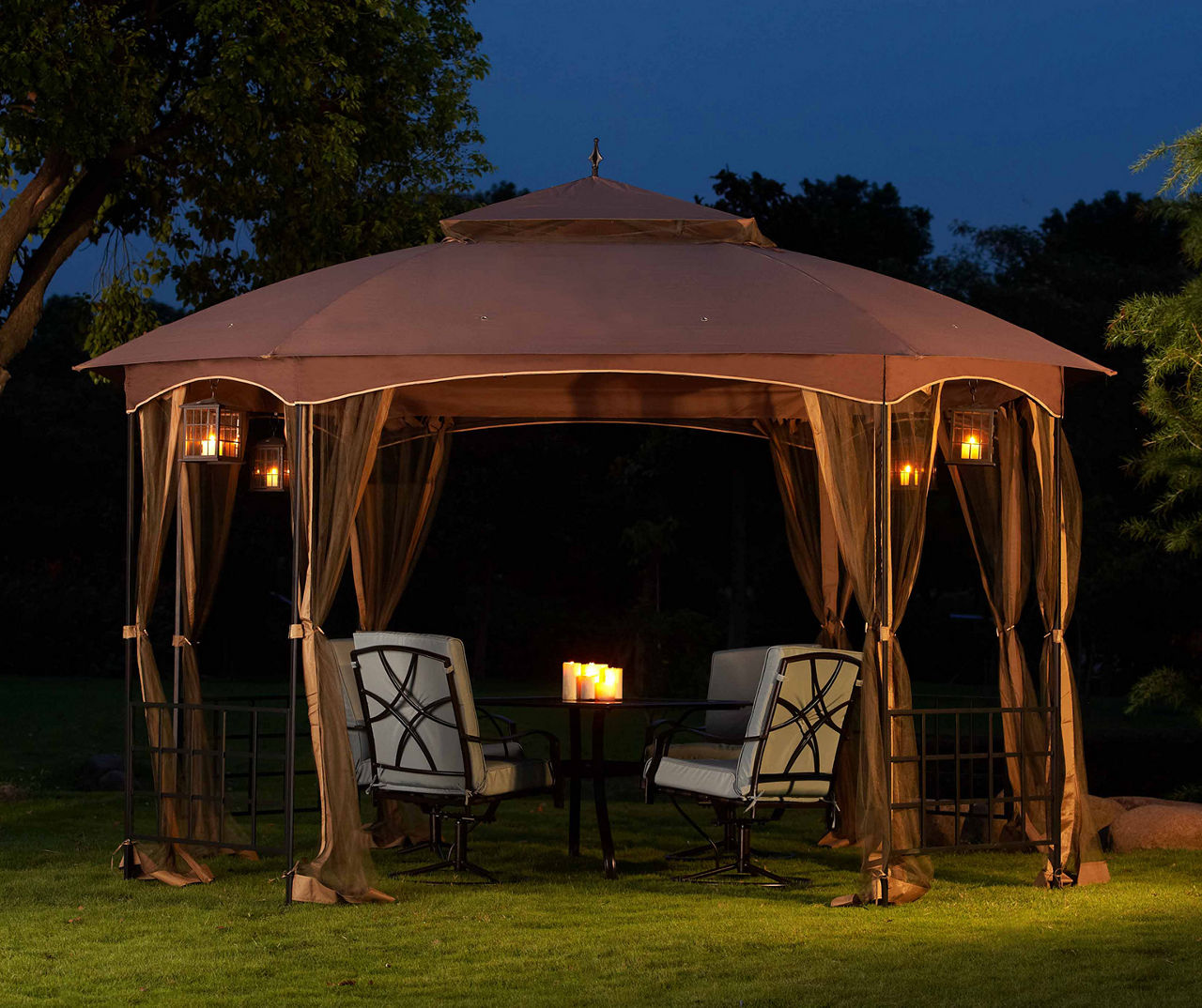 Newport Octagon Gazebo Replacement Canopy, (10' x 12') | Big Lots