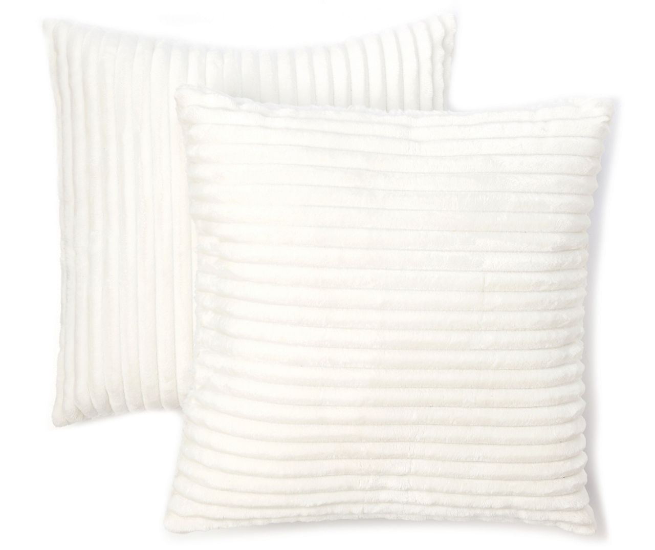 Bright White Rib Throw Pillows, 2-Pack | Big Lots