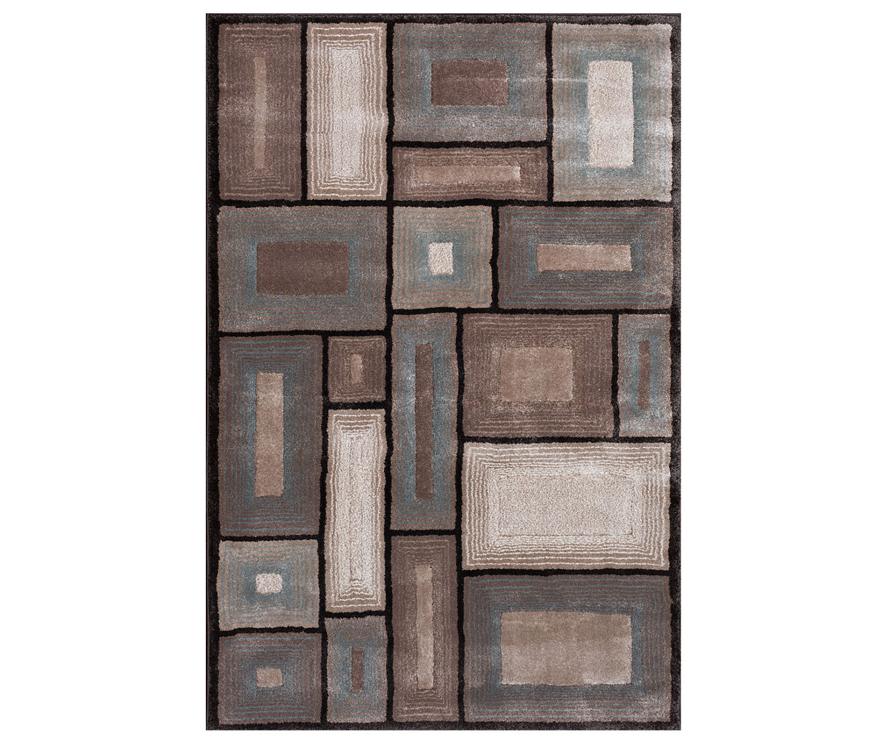 Living Colors Tan & Turquoise Geometric Rugs | Big Lots