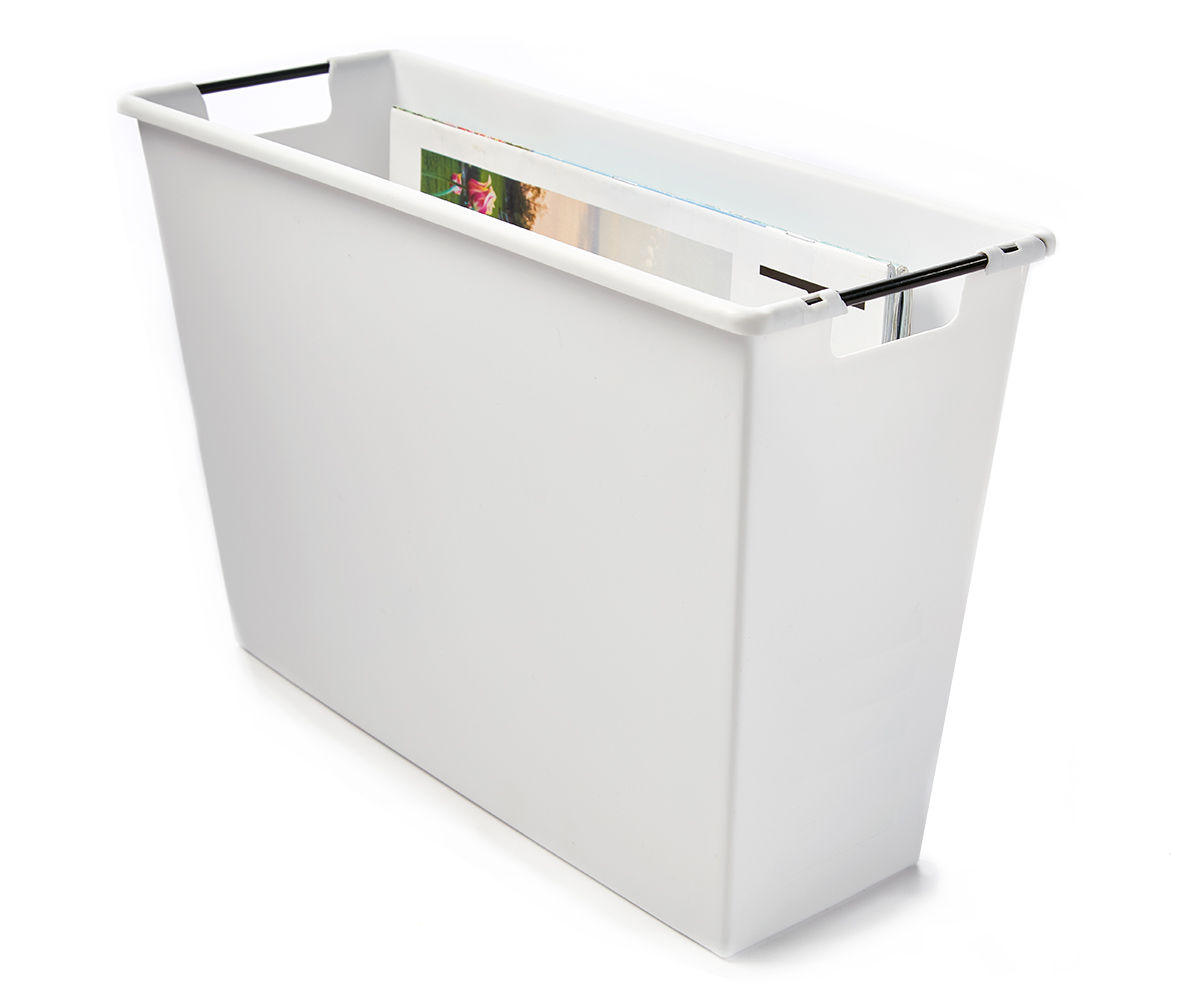 White Magazine Storage Box | Big Lots