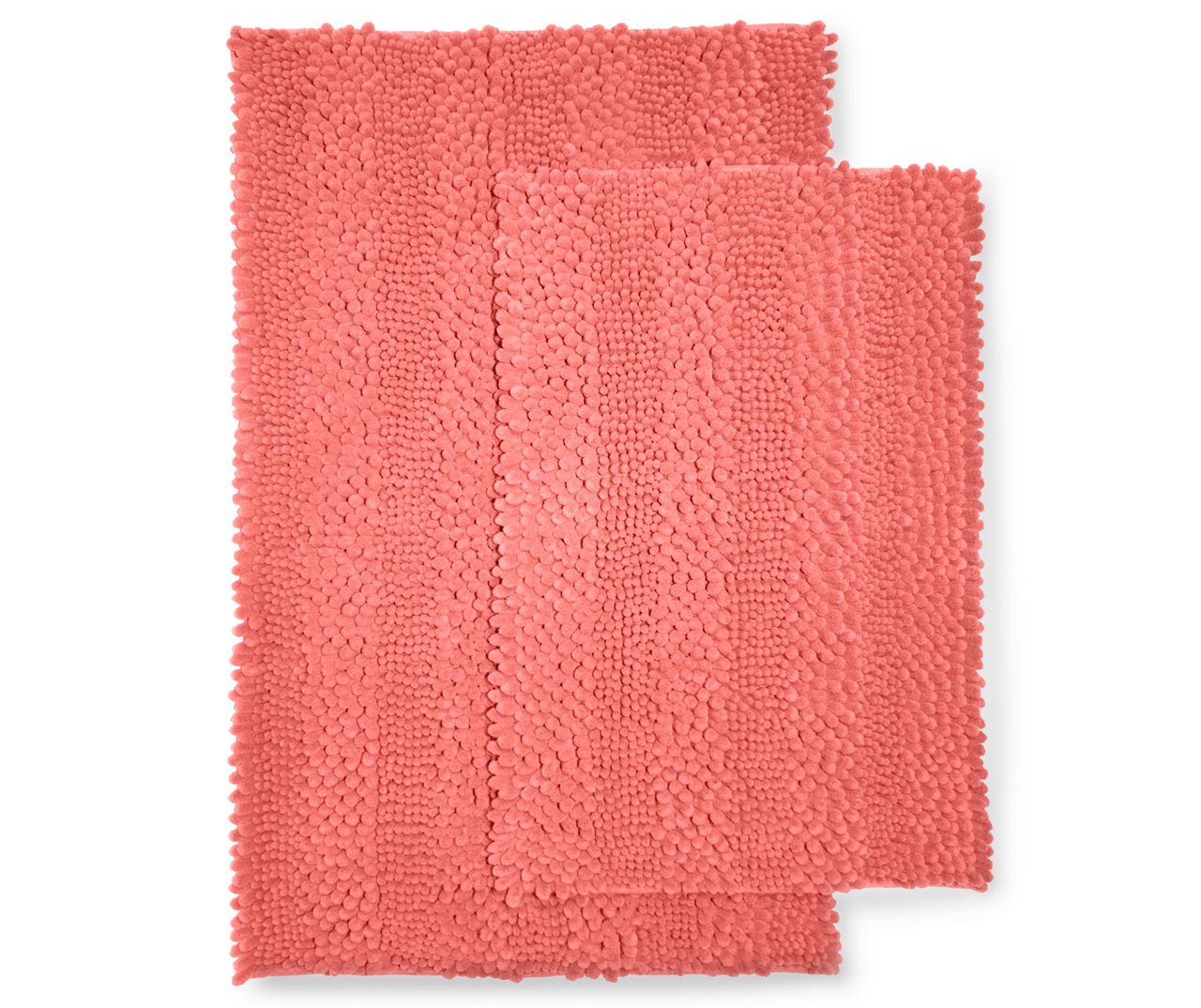 Just Home Coral Chenille Bath Rugs, 2-Piece Set | Big Lots