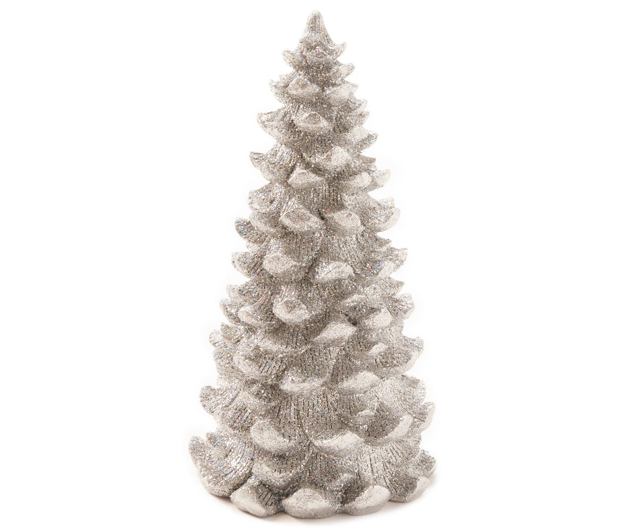 Winter Wonder Lane Silver Glitter Resin Tree Tabletop Decor | Big Lots