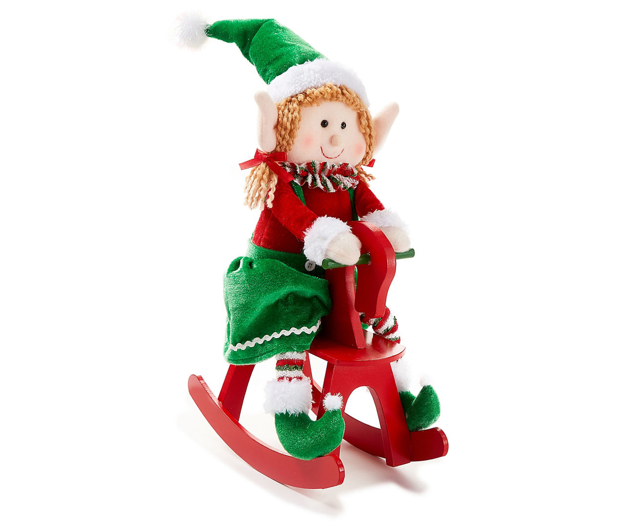 Winter Wonder Lane Elf Girl on Rocking Horse Tabletop Decor | Big Lots