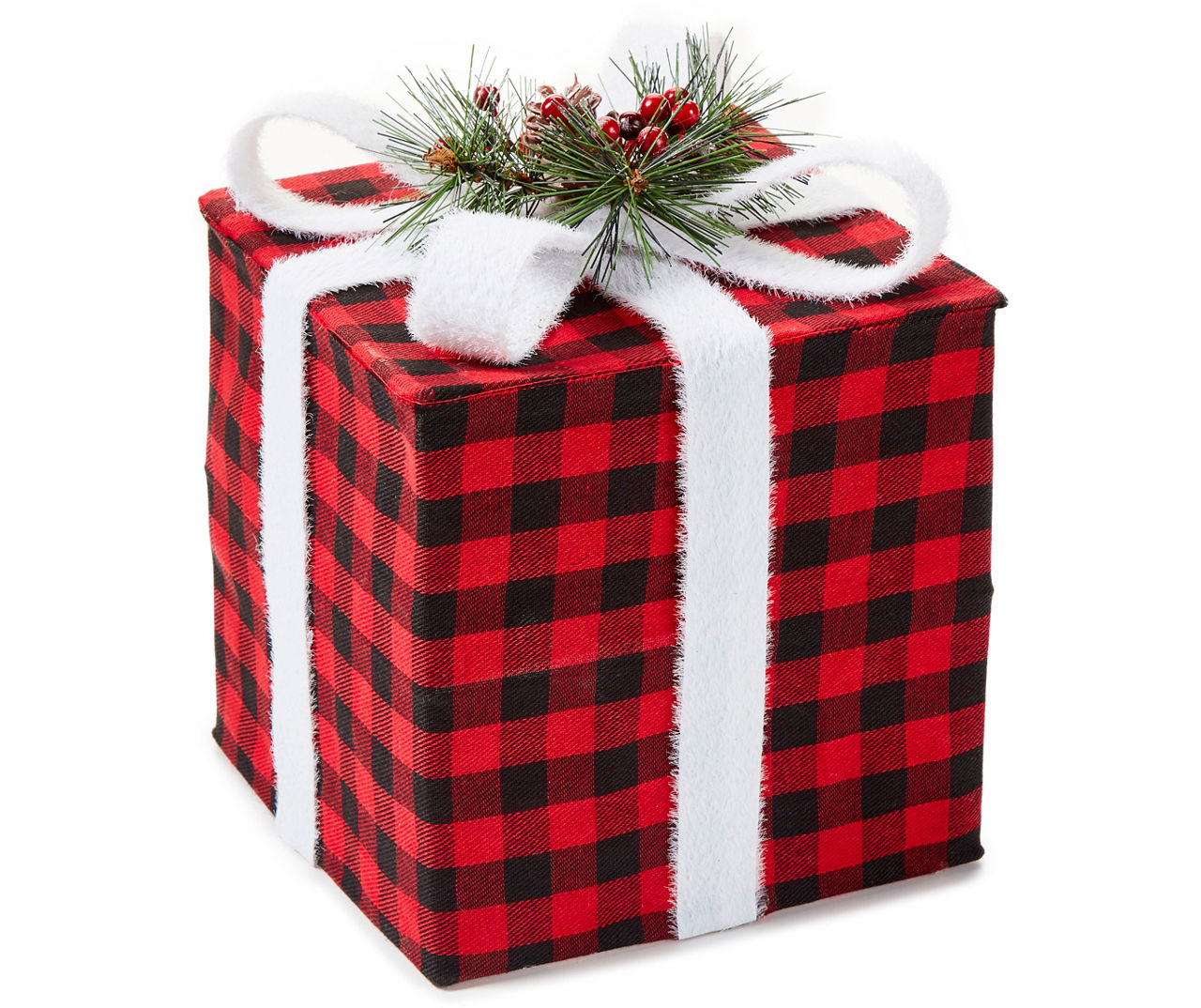Winter Wonder Lane Large Buffalo Check Gift Box | Big Lots