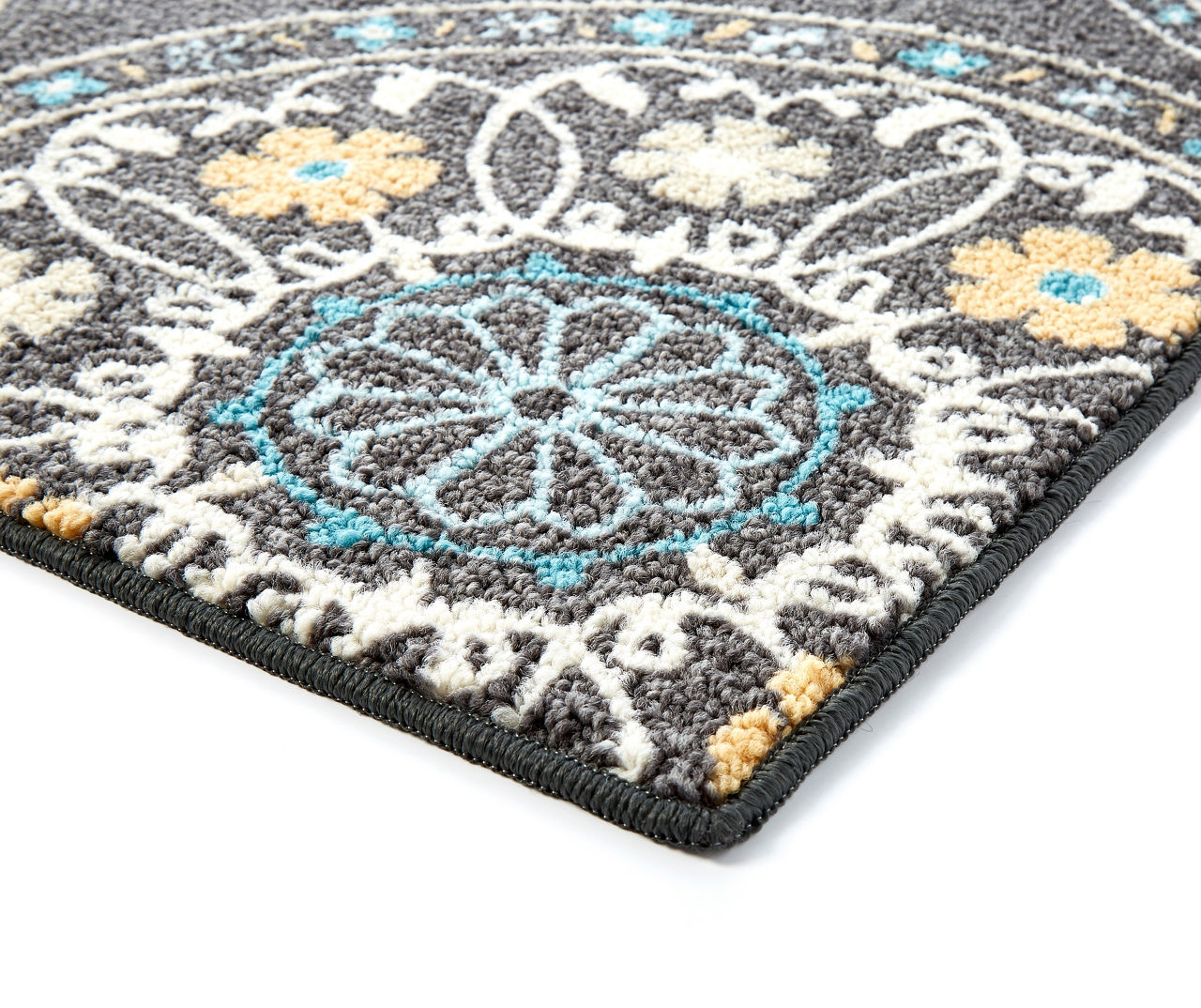 Living Colors Gray Medallion Accent Rug, (2'6" x 3'10") | Big Lots