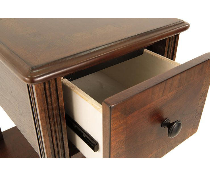 Signature Design By Ashley Breegin Brown End Table with Removable Tray ...