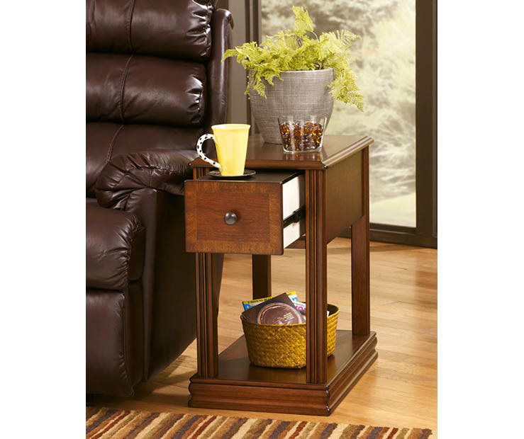 Signature Design By Ashley Breegin Brown End Table with Removable Tray ...