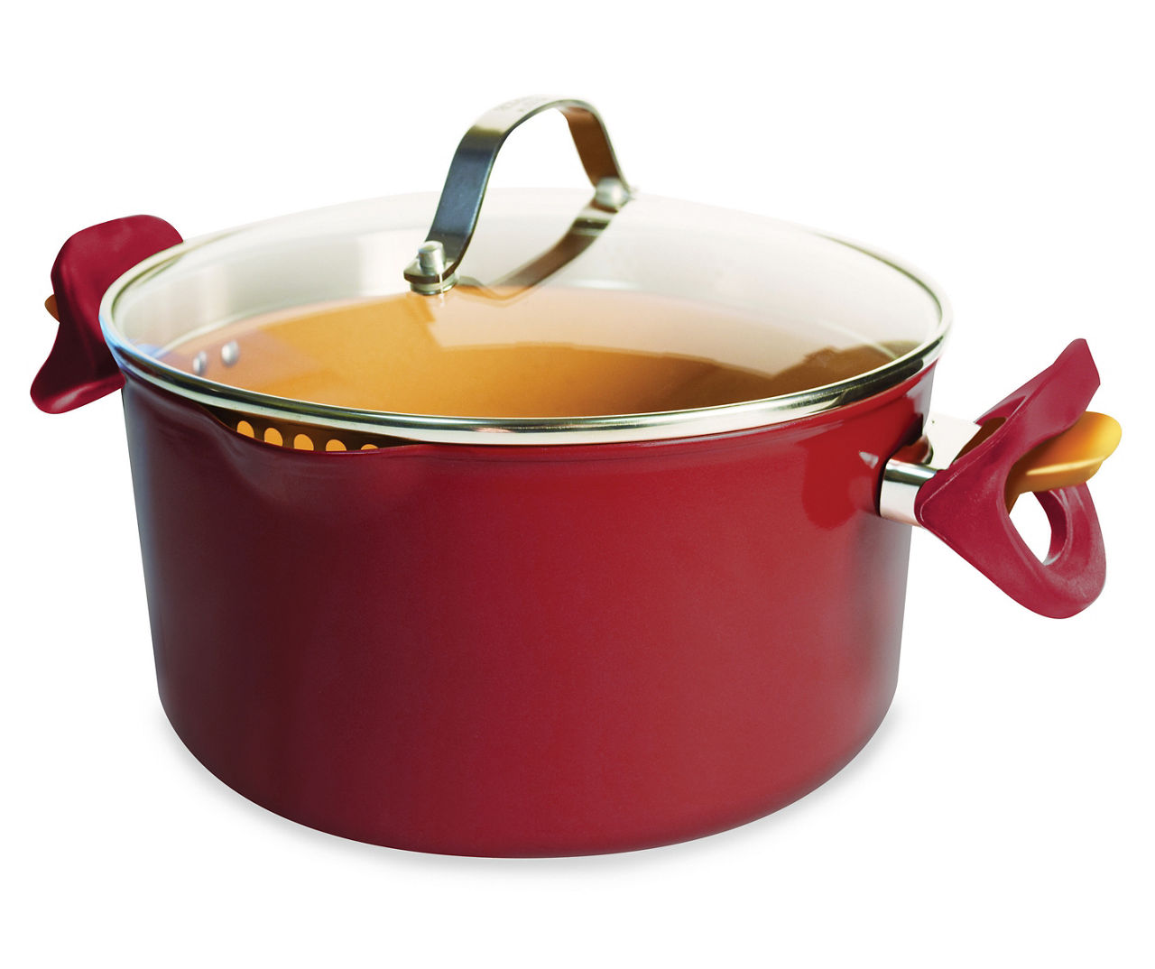 As Seen On TV Red Copper 5-Quart Better Pasta Pot | Big Lots