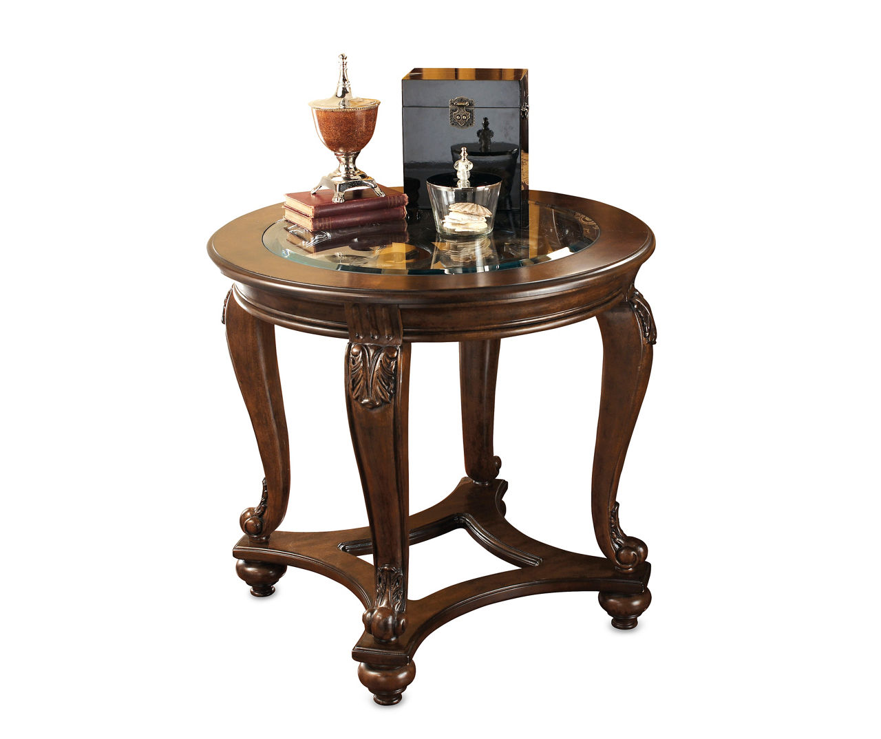 Signature Design By Ashley Norcastle Brown Round End Table | Big Lots