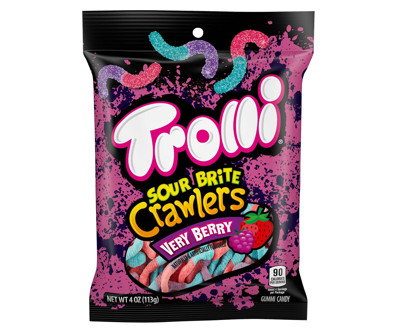 Trolli Very Berry Sour Brite Crawlers Gummy Candy, 4 Oz. | Big Lots