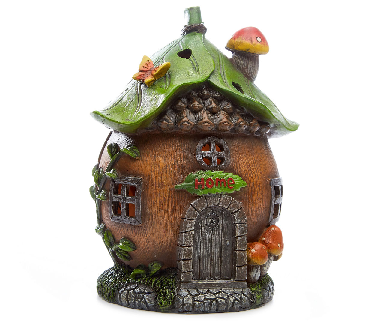 Fairy Garden Solar Light Leaf House | Big Lots