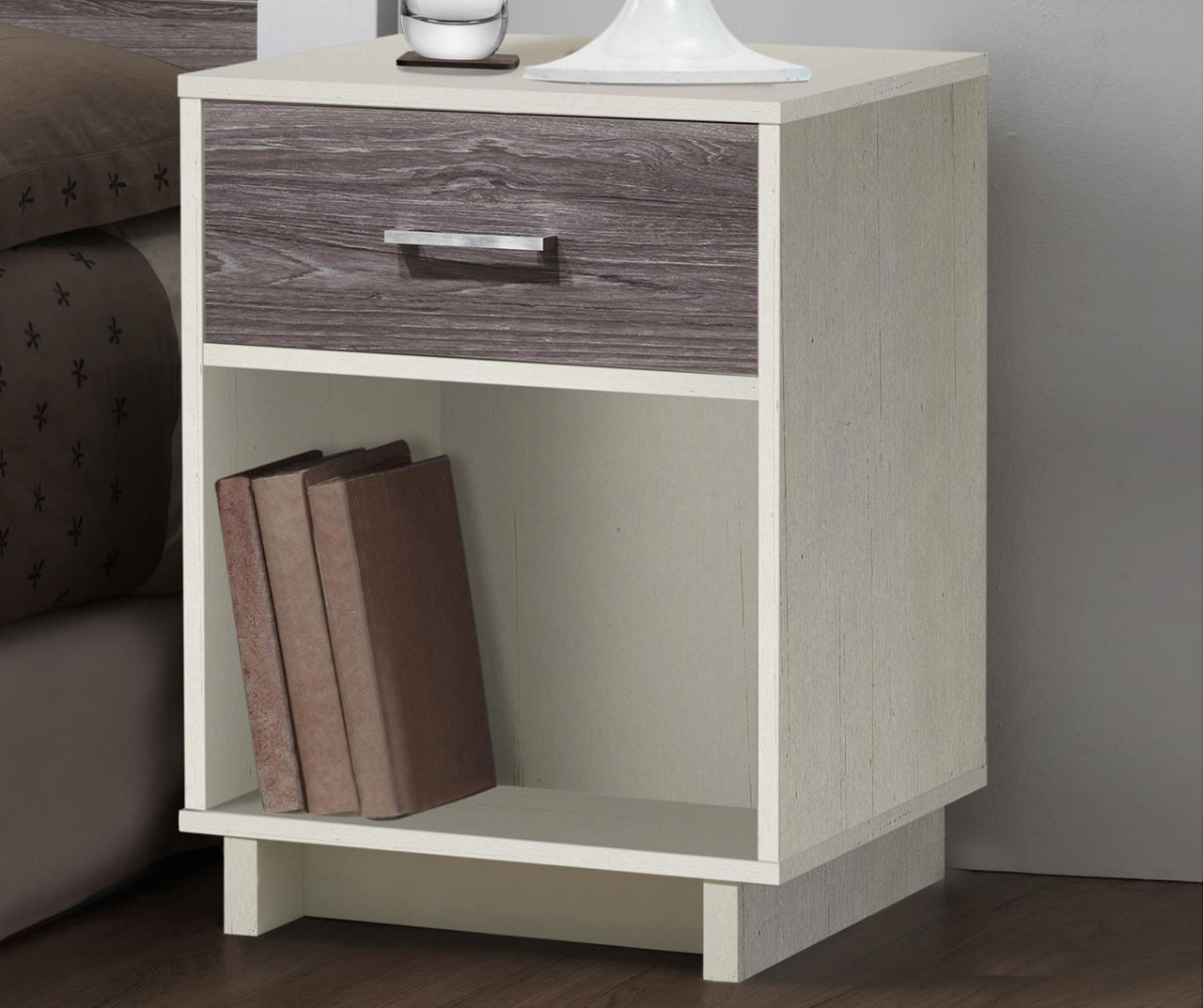 Ameriwood Ivory & Rustic Oak Nightstand | Big Lots