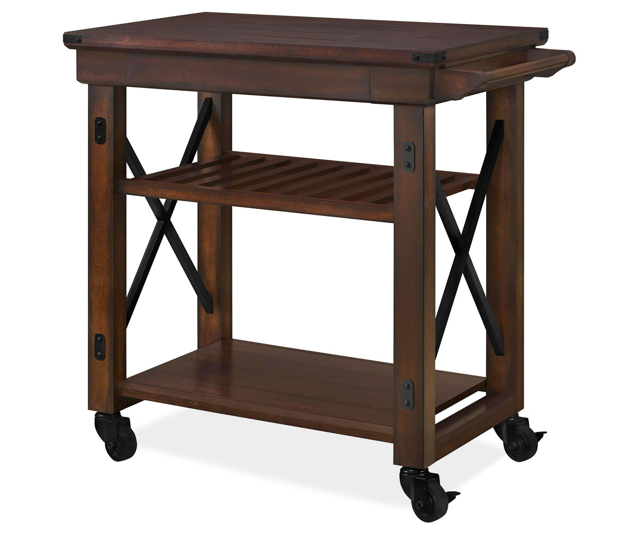Ameriwood Espresso Brown Rolling Kitchen Cart | Big Lots