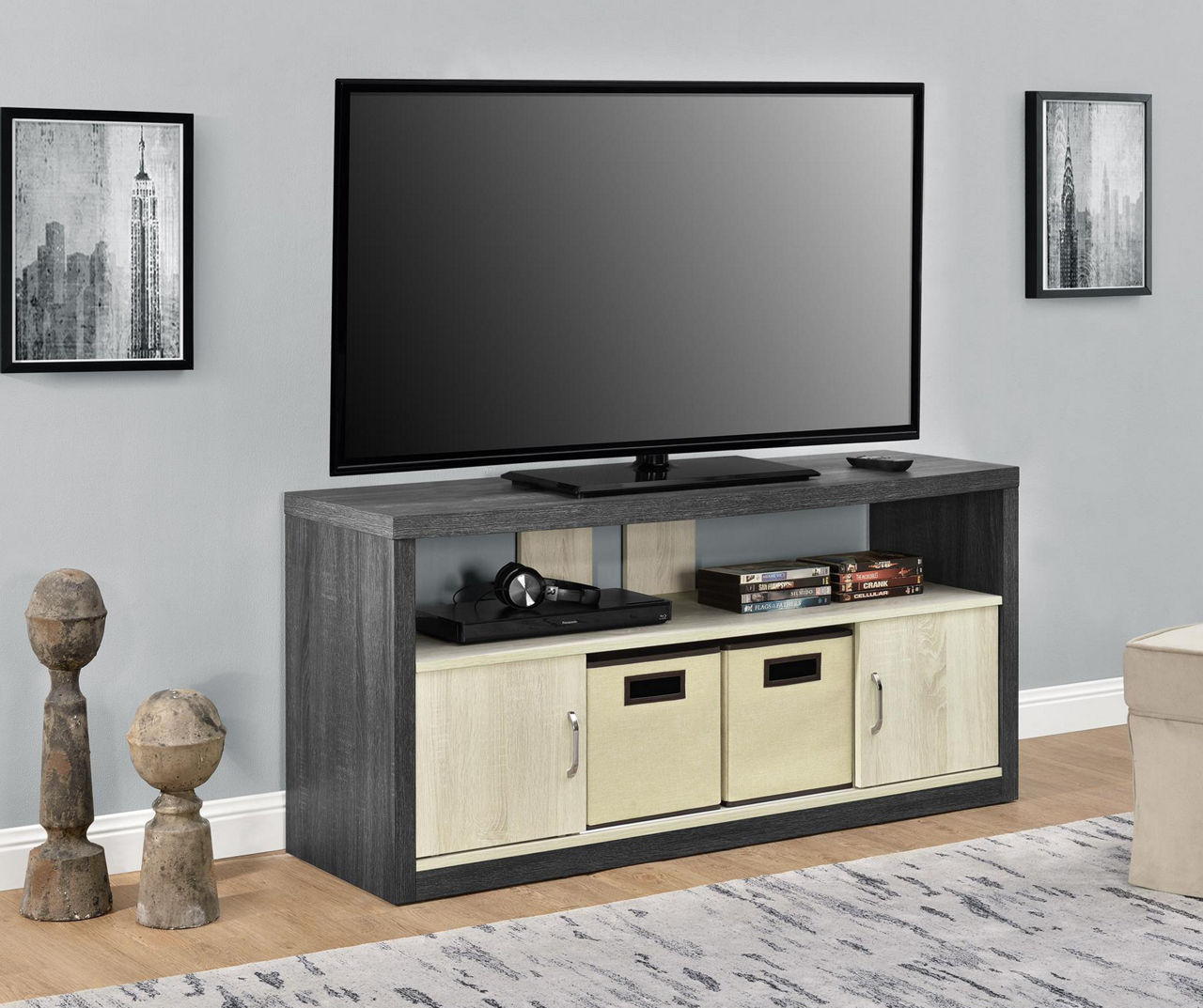 Ameriwood Espresso Brown & Beige TV Stand | Big Lots