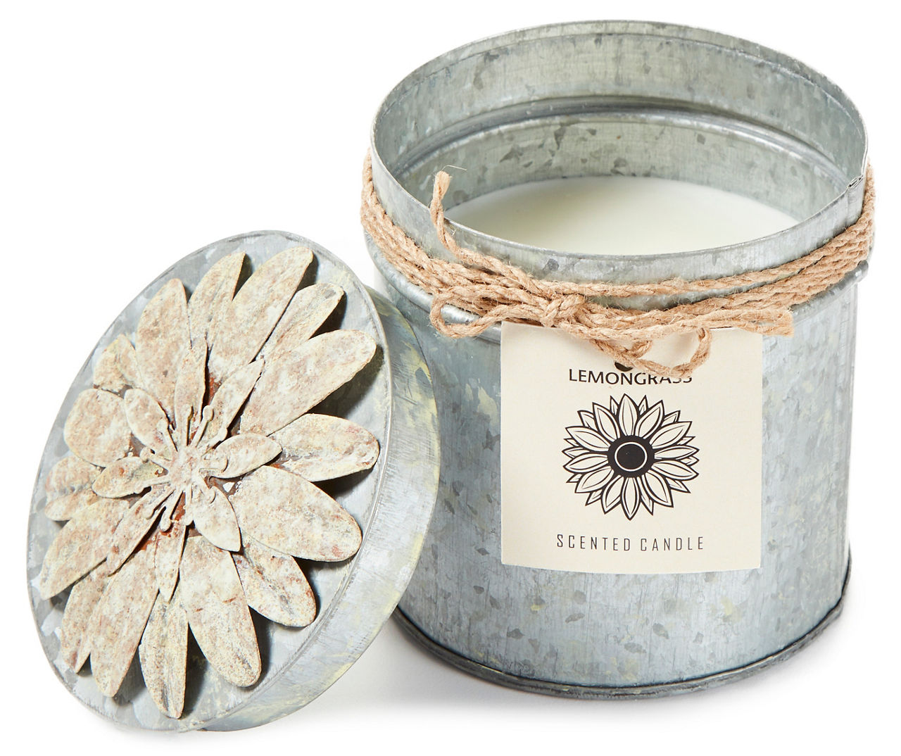 Lemongrass Tin Candle with Flower | Big Lots