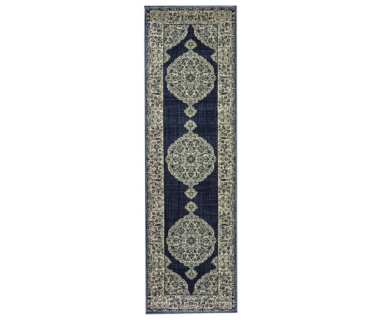 Manor Navy Runner, (2'3" x 7'6") | Big Lots