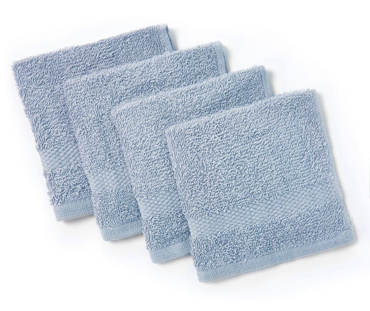 Just Home Serenity Blue Wash Cloths, 4-Pack | Big Lots