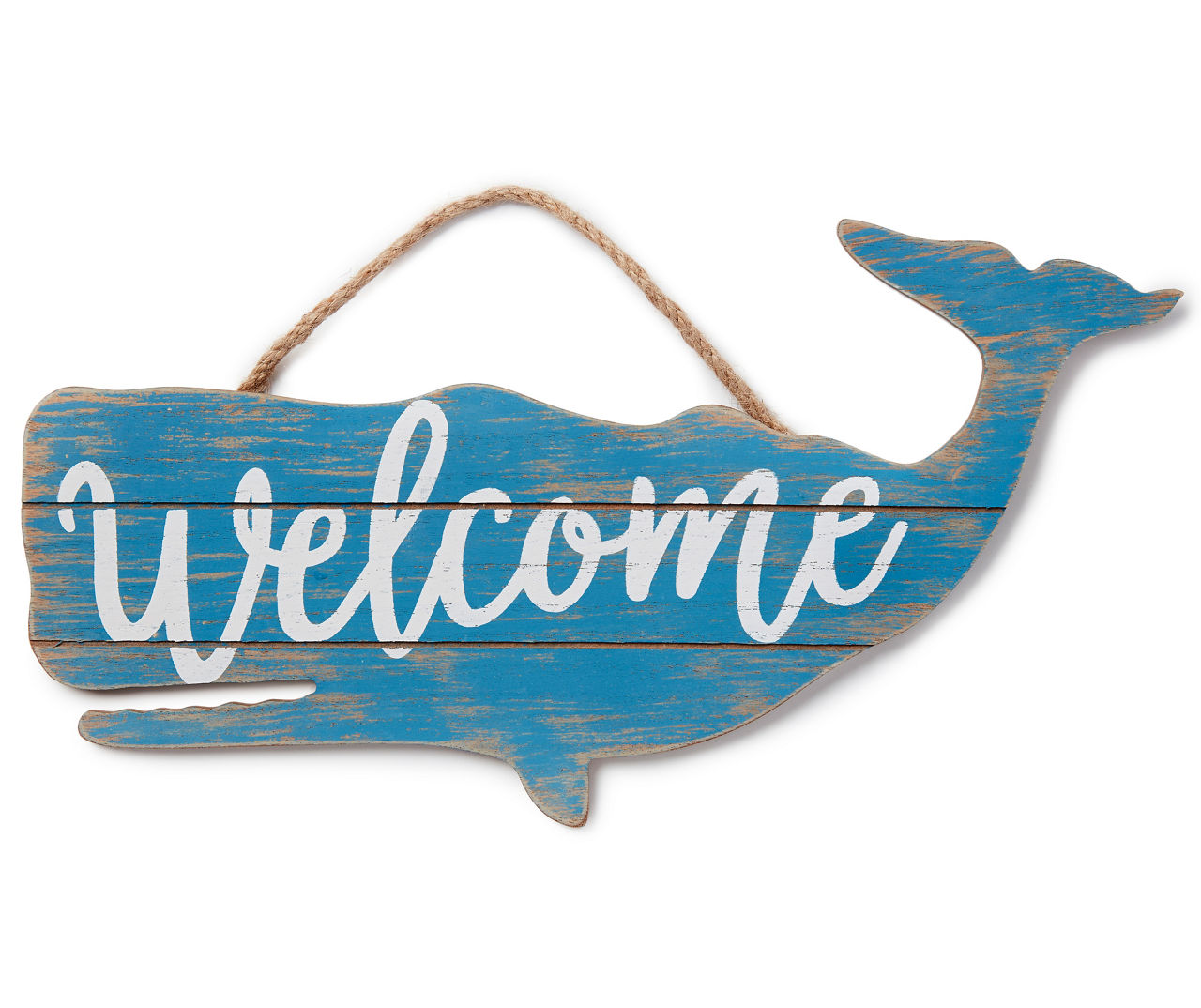 Living Colors Blue "Welcome" Whale Wall Plaque | Big Lots