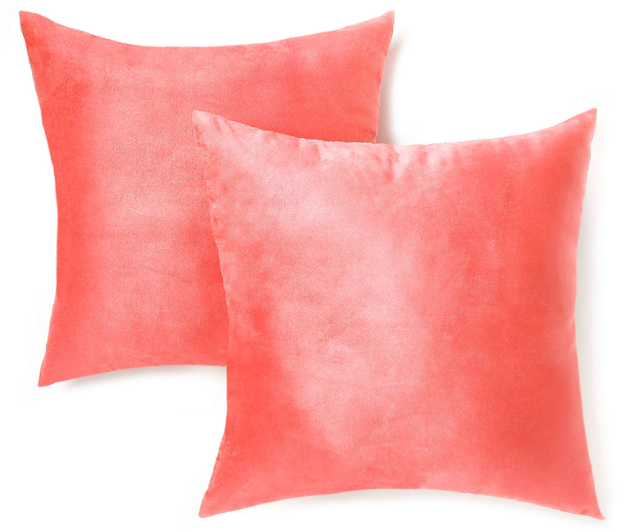 Living Colors Coral Faux Suede Throw Pillows, 2-Pack | Big Lots