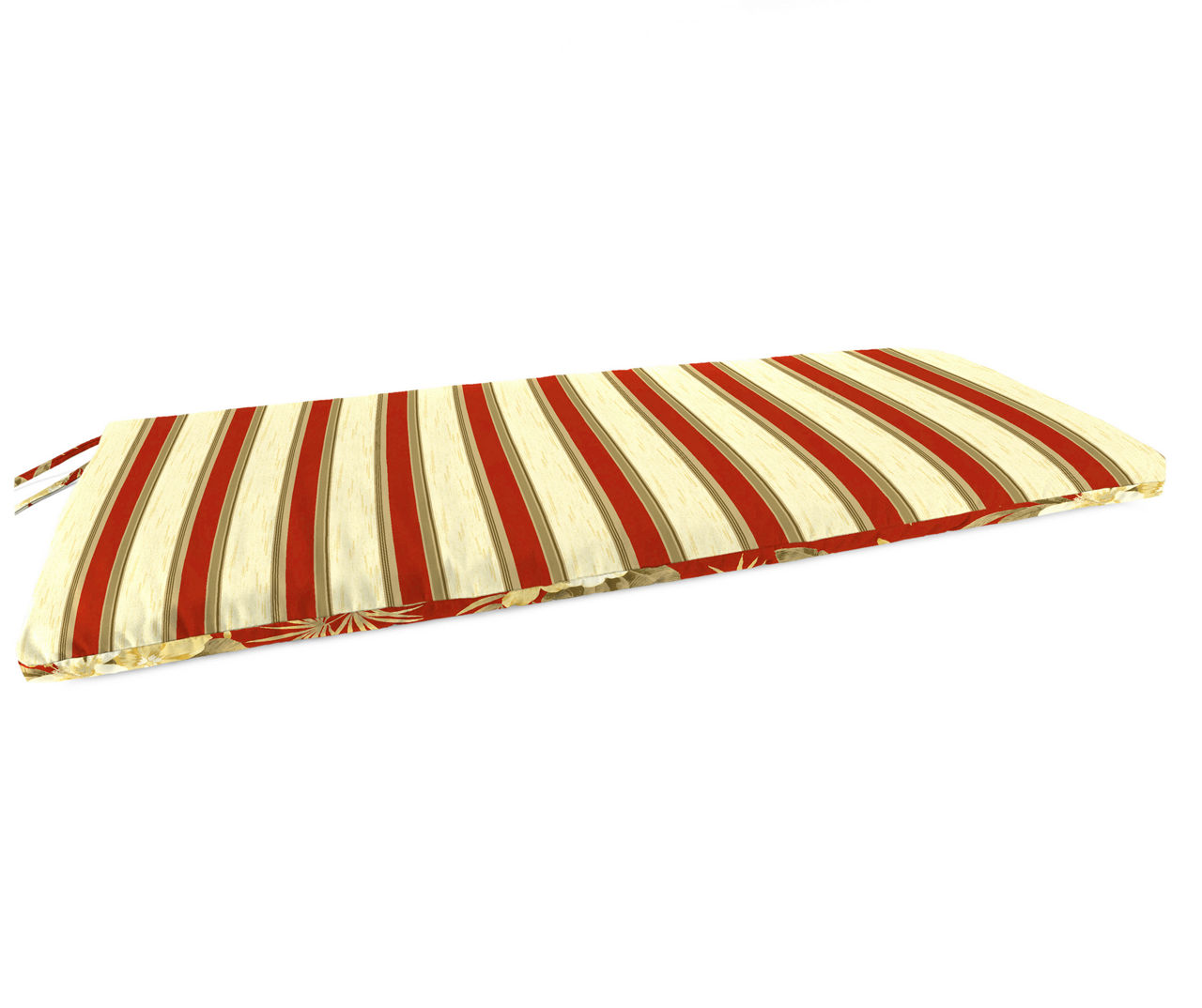 Emily Red Floral & Stripe Reversible Outdoor Bench Pad | Big Lots