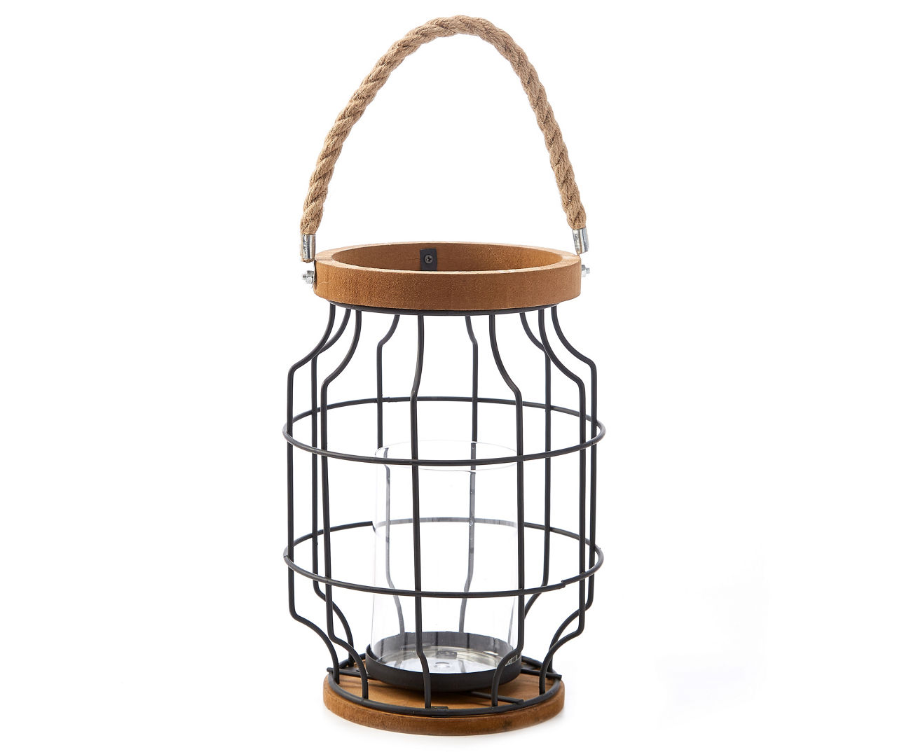 Living Colors Metal Cage Lantern with Rope Handle | Big Lots