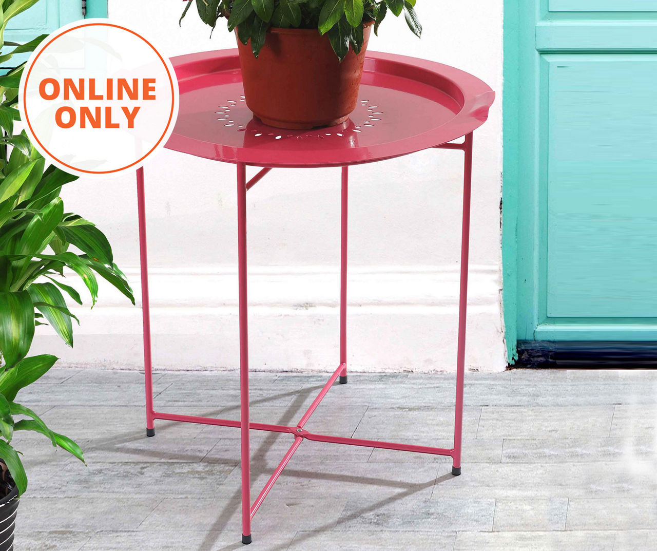 Red Round Table Tray, (22") | Big Lots