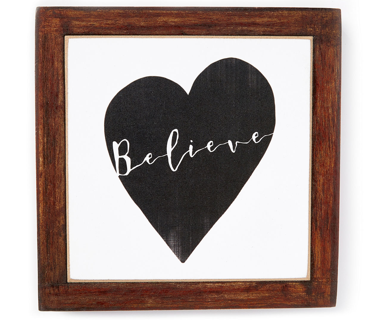 "Believe" Heart Frame Box Plaque | Big Lots