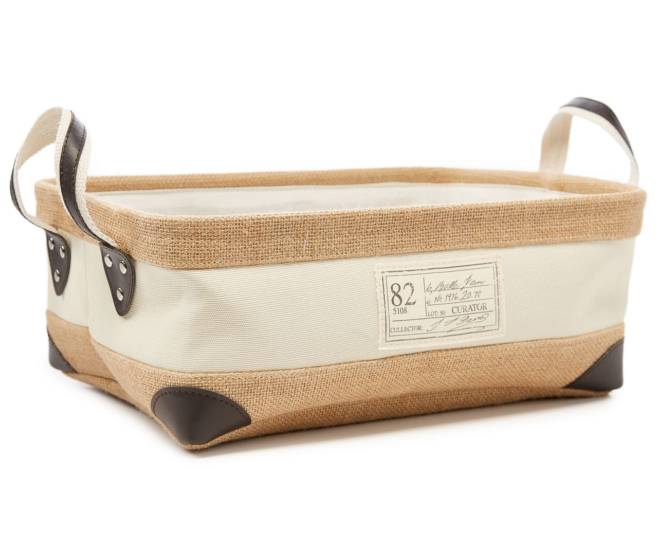 Simple Concepts Simple Concepts Rustic Natural Canvas Storage Bins ...