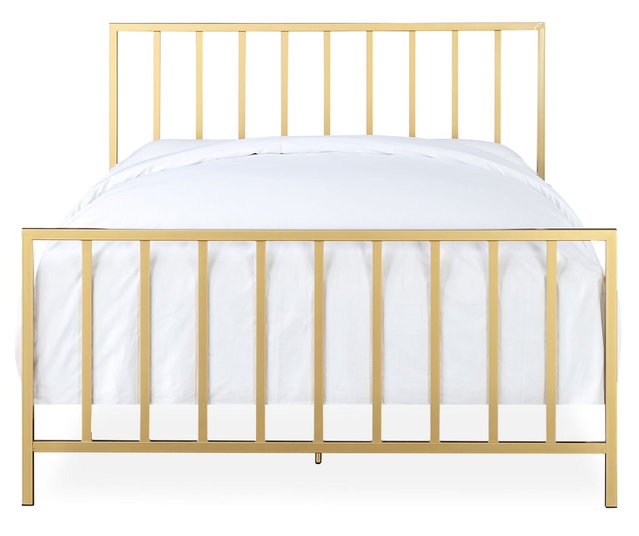 Slat Style Brushed Gold Metal Queen Bed Big Lots