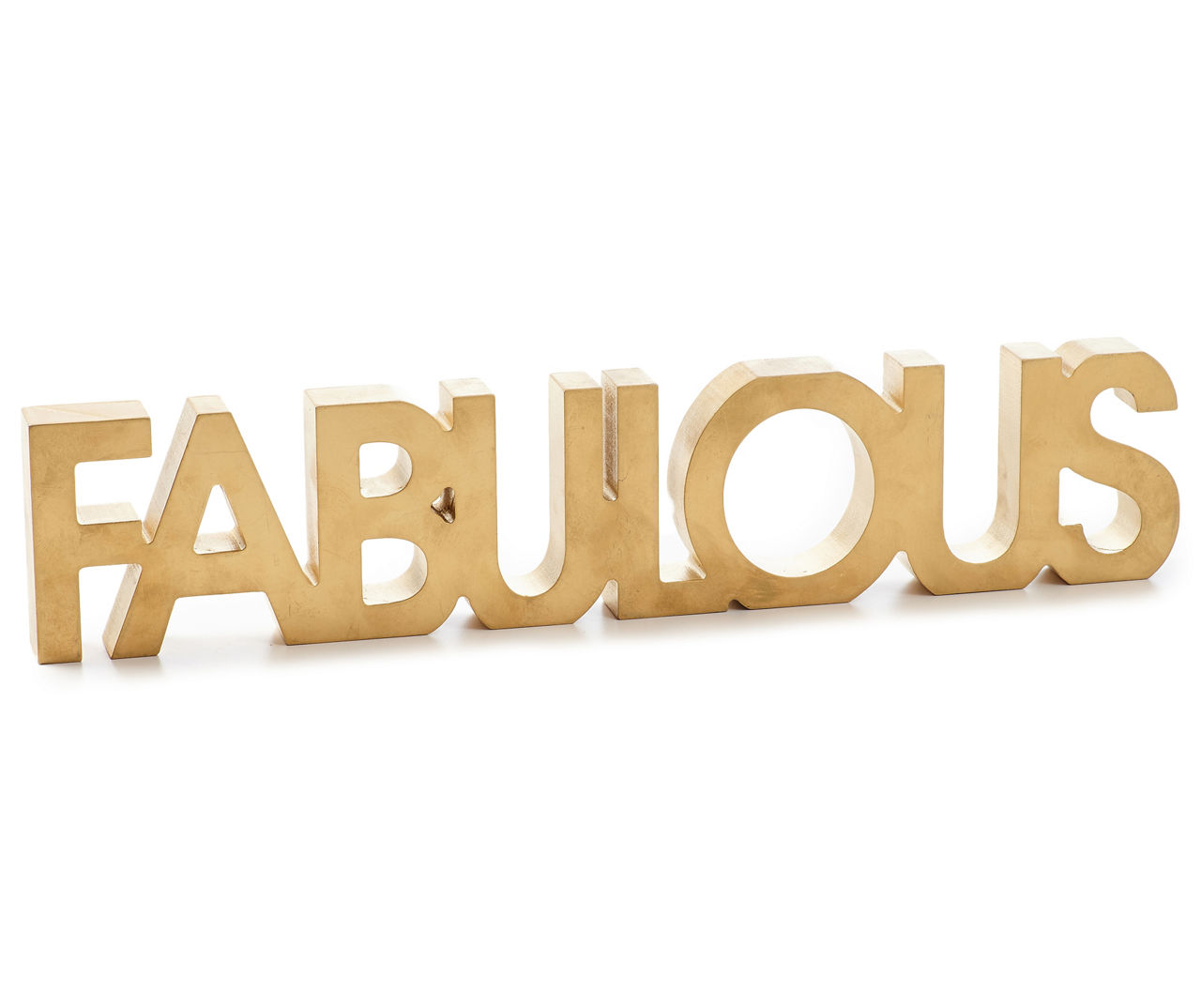 Gold "Fabulous" Word Script Plaque | Big Lots
