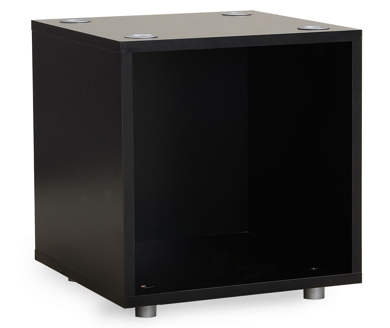 Just Home Small Black Stackable Modular Cube Shelf | Big Lots