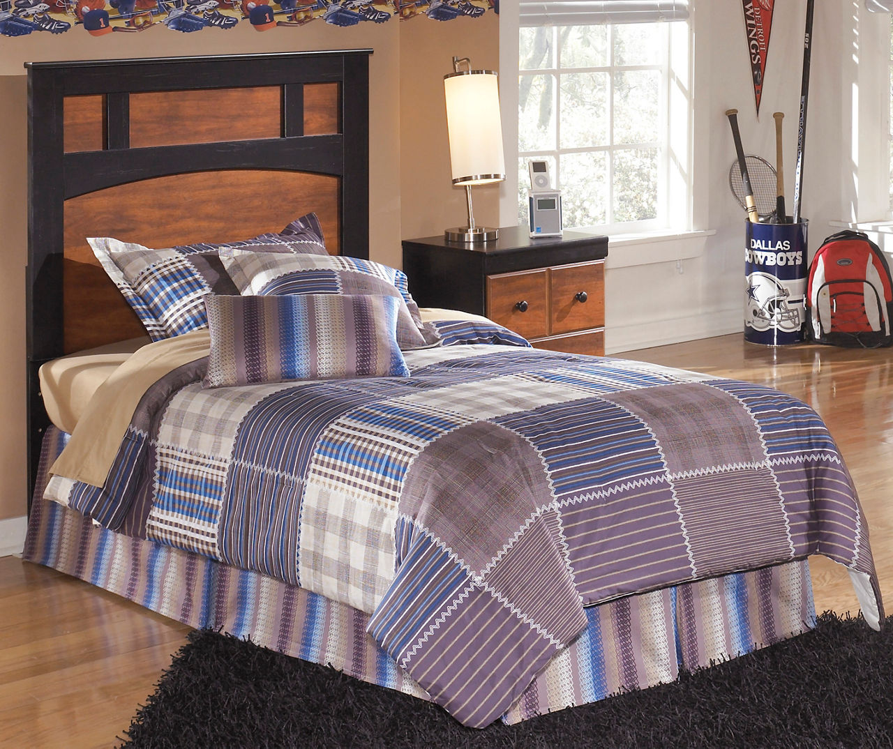 Aimwell Dark Brown Twin Headboard