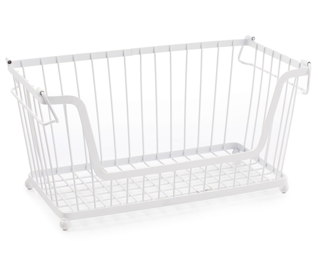 Real Living White Stackable Pantry Basket | Big Lots